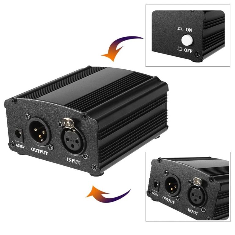 48V Phantom Power Supply for Condenser Microphones – Compatible with BM ...